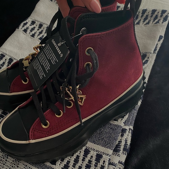 Converse | Shoes | Converse Run Star Hike Platform Red Leather | Poshmark